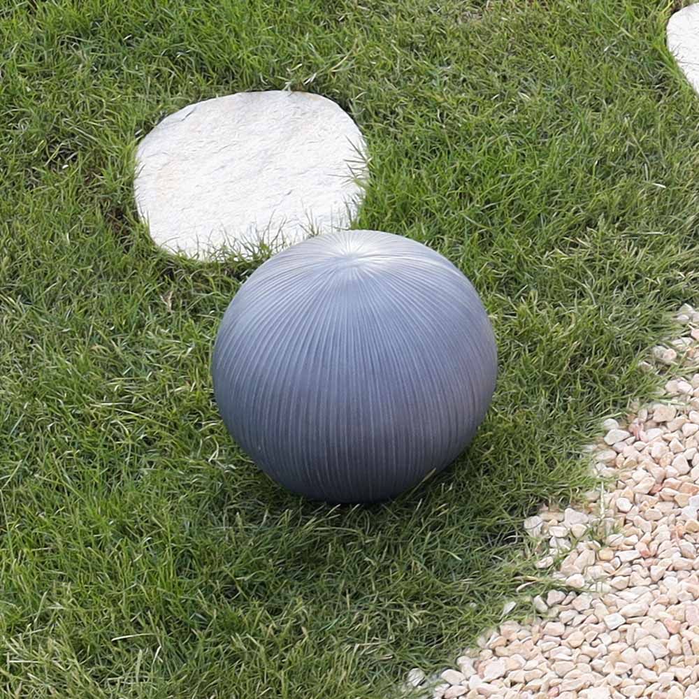 Buy Vertical Rib Ball - Grey - 39.5X39.5X37.5 Online | Danube Home UAE