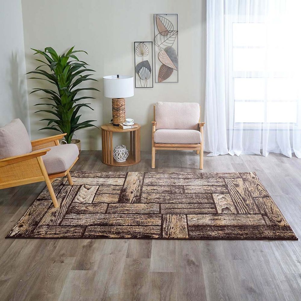 Buy Rugs Armada 80X150 B5977A Beige / Dark Brown Online | Danube Home UAE