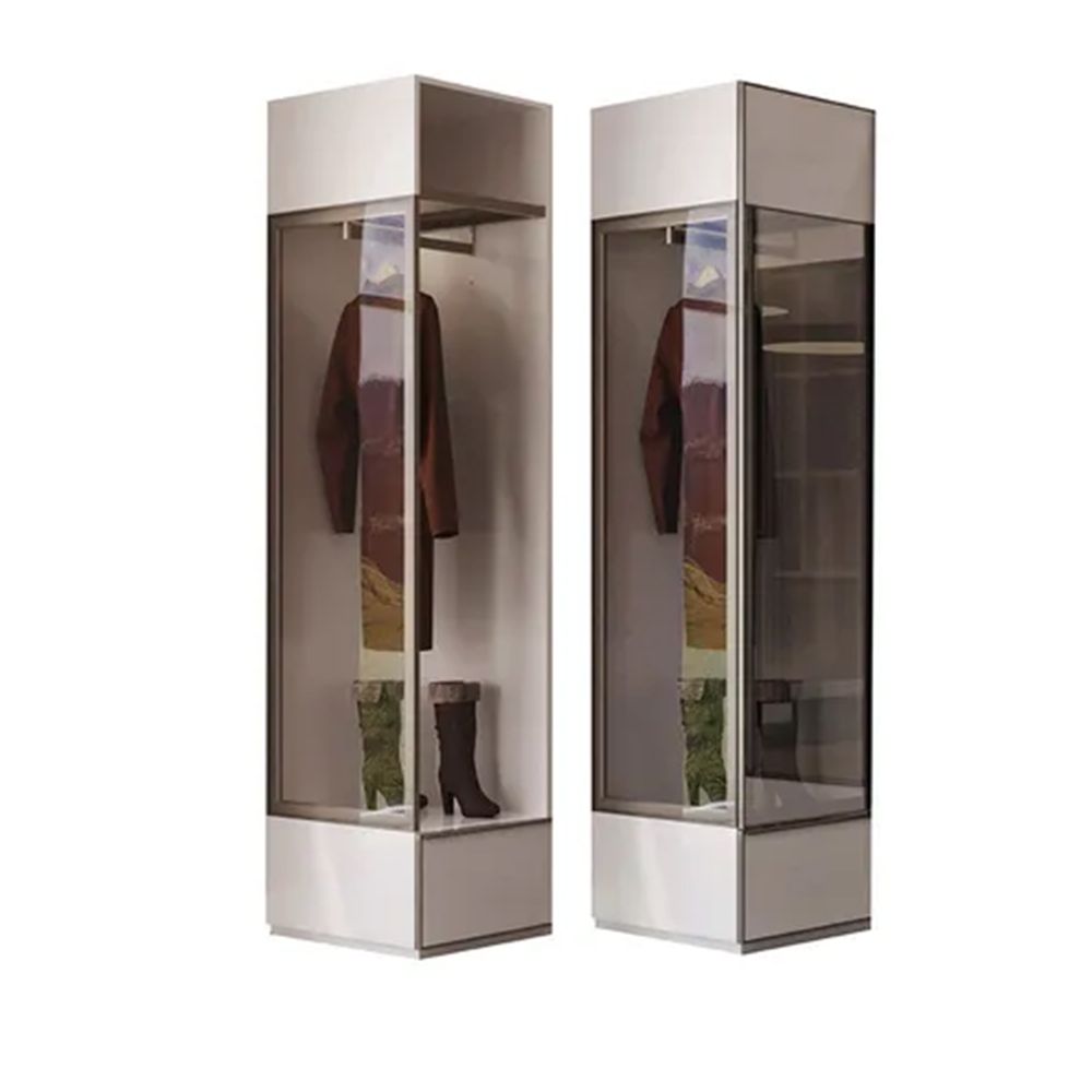 Buy Paris 50Cm Left Wardrobe With Led, Hanger & Drawer - Beige Online ...