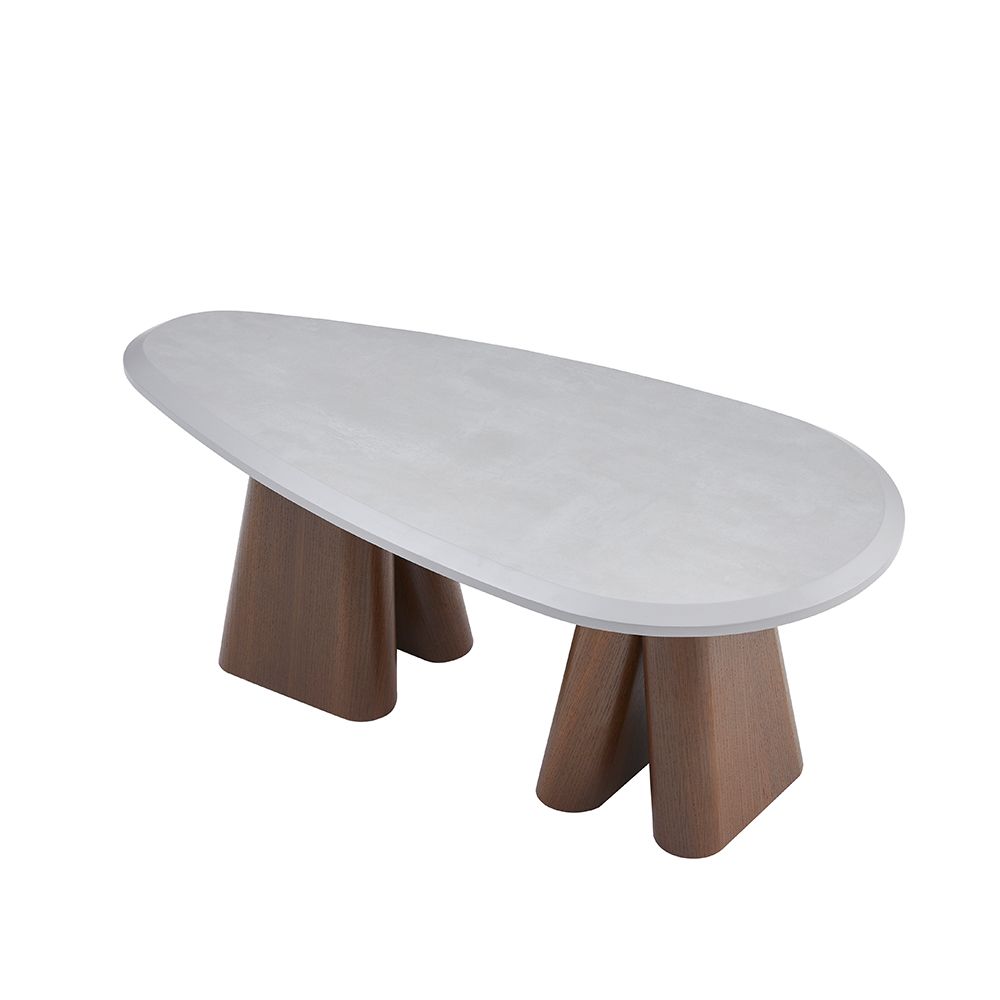 Buy Kumo Coffee Table - Light Grey/Walnut Veneer Online | Danube Home UAE