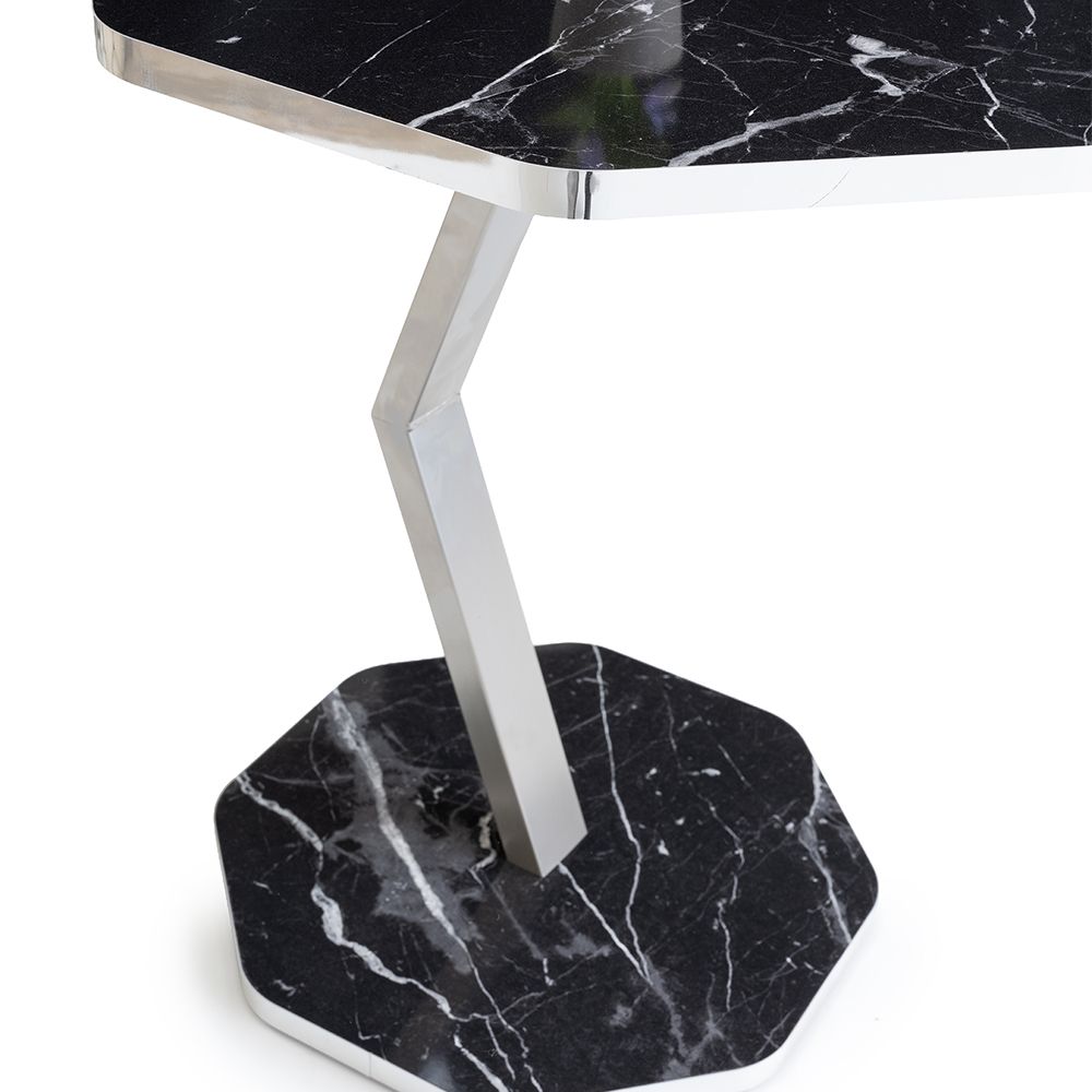 Buy Octagon Side Table - Black/Silver Online in Oman | Danube Home