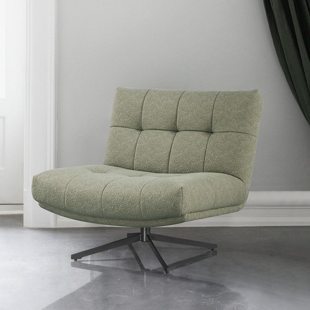 Buy Dyna 1-Seater Fabric Swivel Chair - Green - With 5-Year Warranty ...
