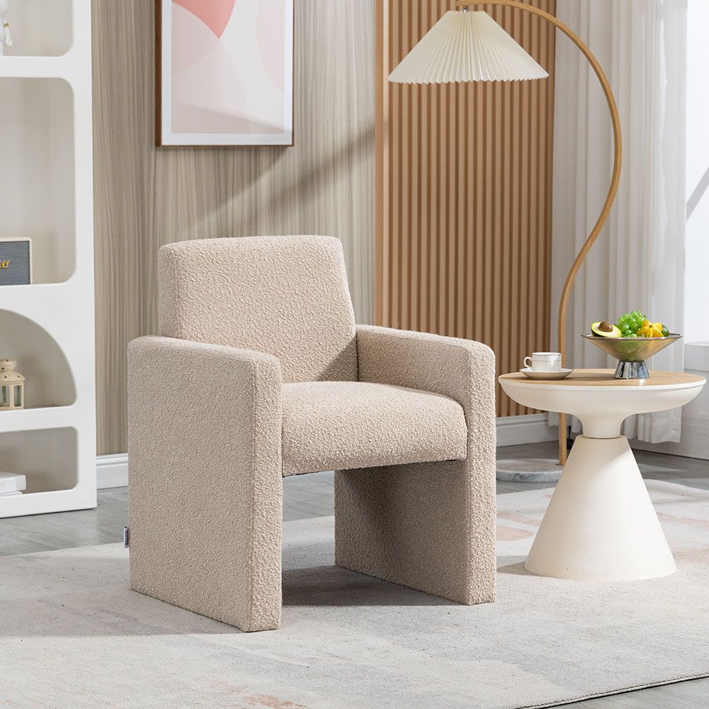 Buy Presley 1-Seater Fabric Accent Chair - Beige - With 2-Year Warranty ...