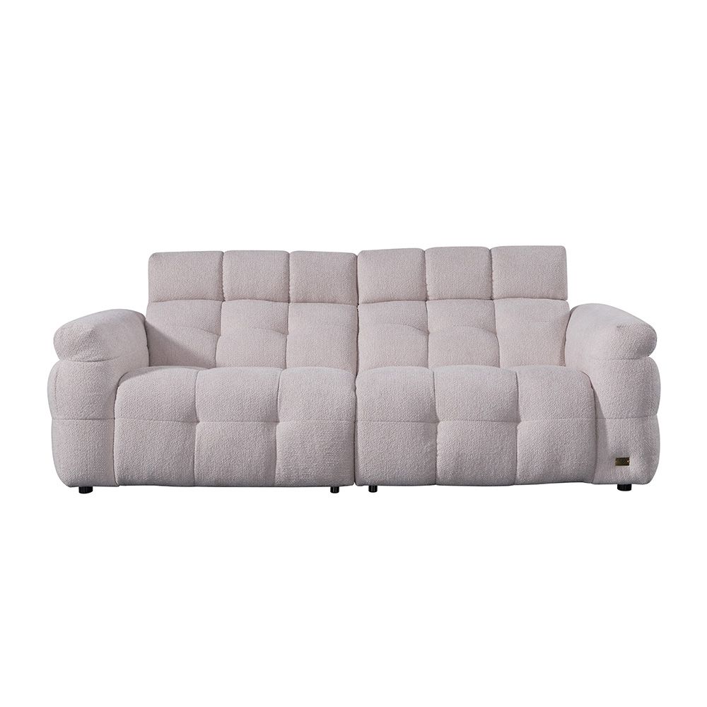 Buy Voltaire 3-Seater Fabric Sofa - Snow White - With 5-Year Warranty ...