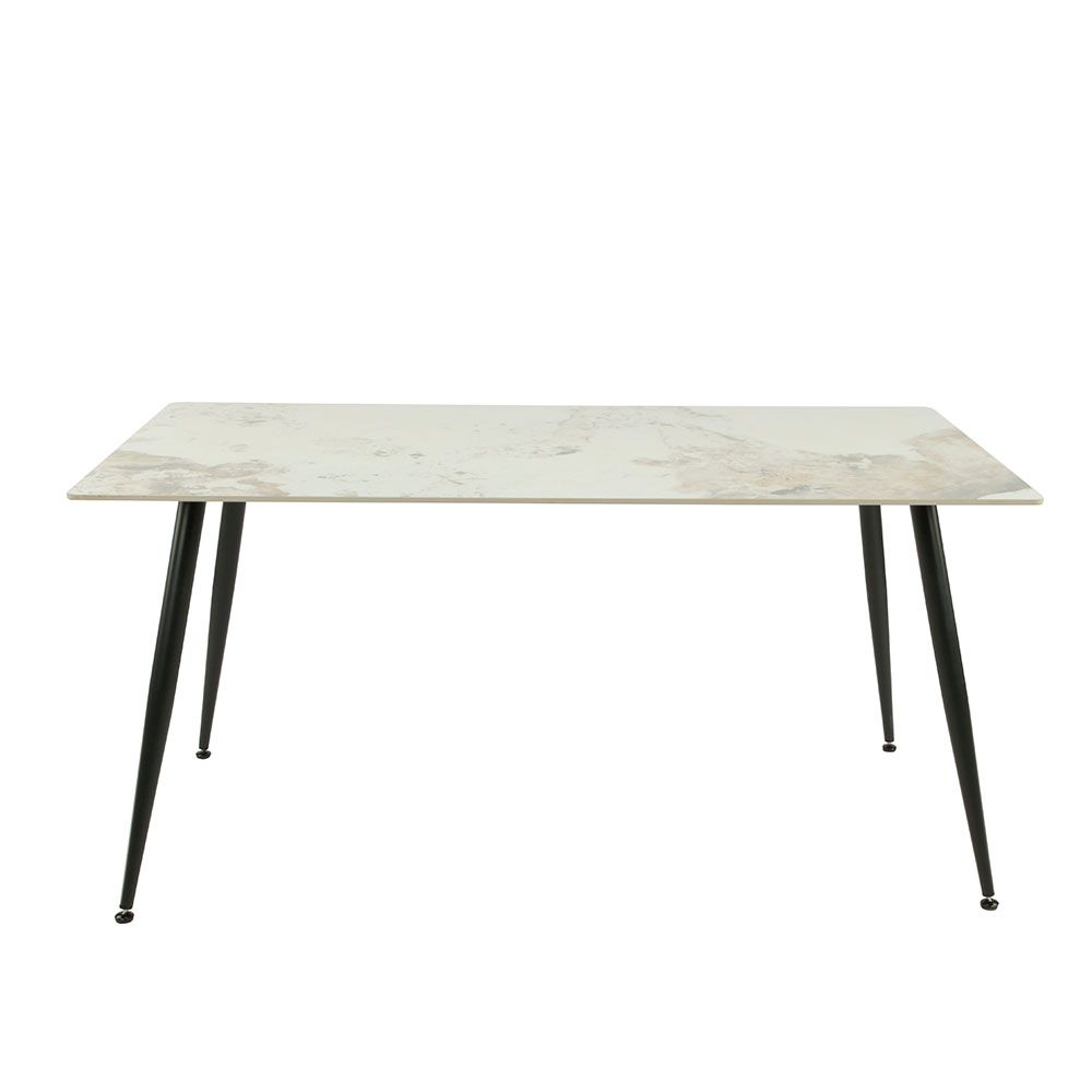 Buy Soho 6-Seater Ceramic Dining Table - White/Black - With 2-Year ...