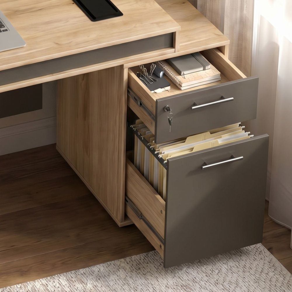 Shop Haslev Office Desk-Antique Oak-With 5-Year Warranty Online ...