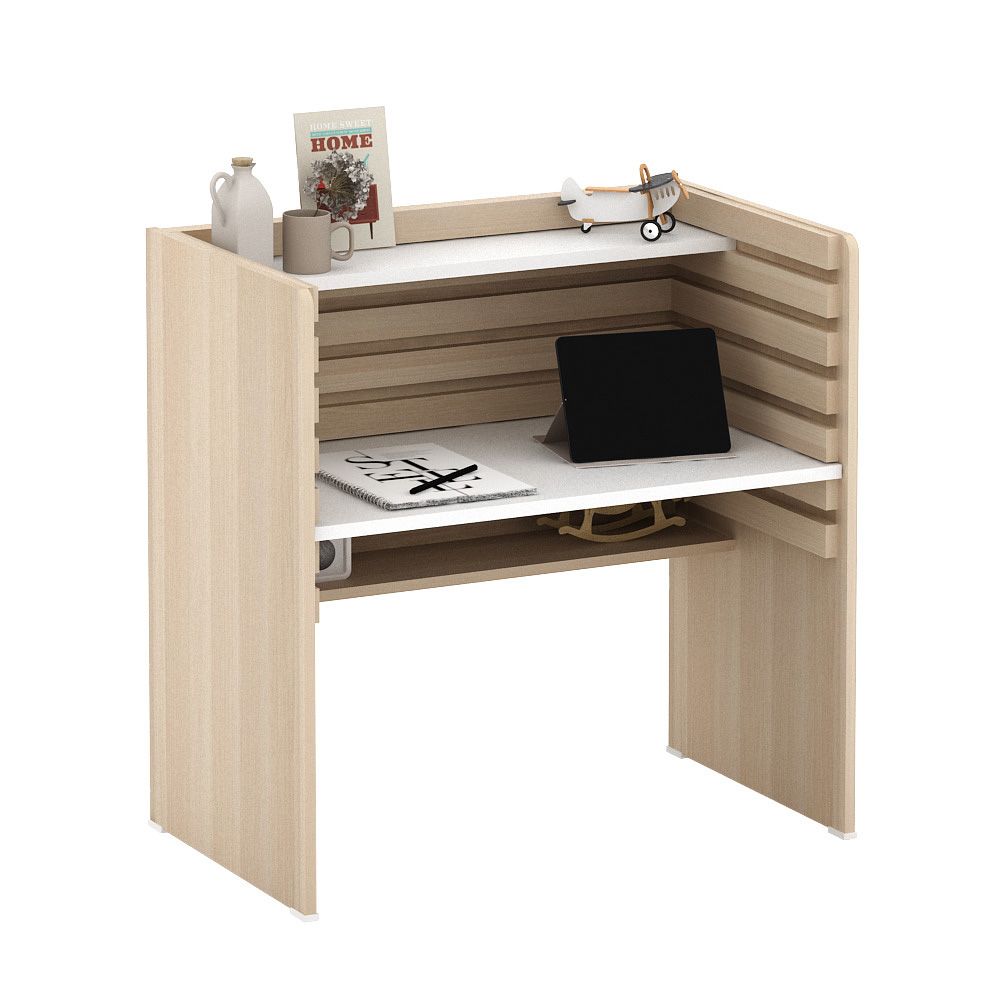 Guyana Study Desk with Adjustable Table Shelves - Oak - With 2-Year ...