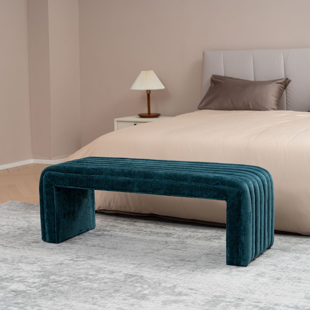 Buy Lizza Bench- Shiny Teal Blue Online | Danube Home UAE