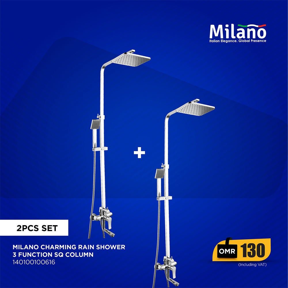 Buy Milano Charming Rain Shower 3 Function Sq Column-Complete Set Combo ...
