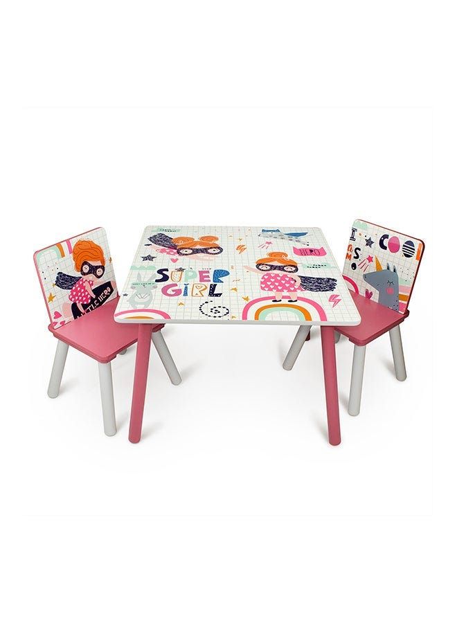 Buy 2-Piece Chair With Table Set Multicolour Online | Danube Home UAE