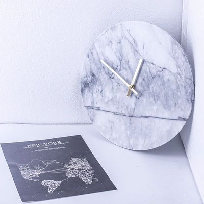 Buy BLISS VIE ROUND MARBLE CLOCK-LIGHT GREY Online | Danube Home UAE
