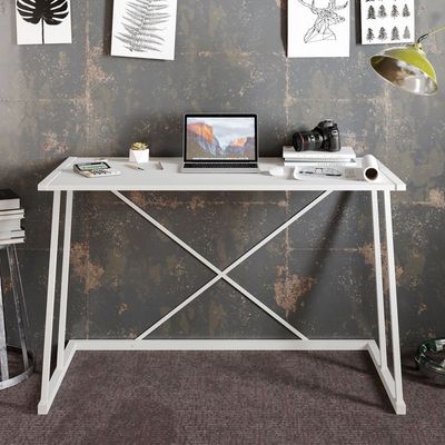 Buy Anemon Computer Desk with Crossbar Metal Frame 120 cm | Work Table ...