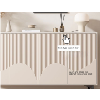 Buy AWD Modern Sideboard Cabinet with Elegant Wave Design - 3 Shelves ...