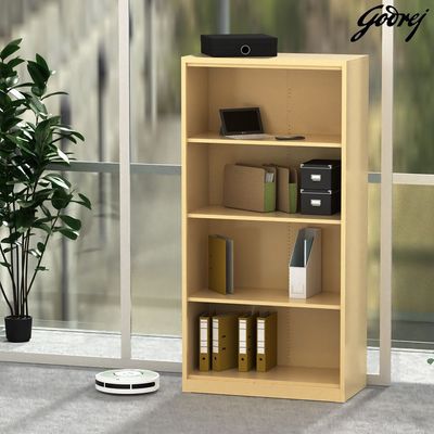 Buy Godrej Full-Height Open Steel Bookcase with Adjustable Shelves ...