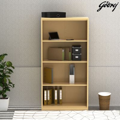 Godrej Full-Height Open Steel Bookcase with Adjustable Shelves, Heavy ...