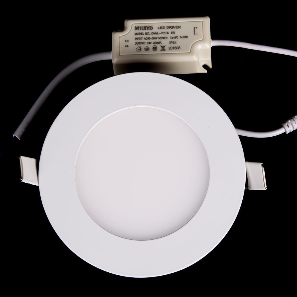 Buy Milano Led Slim Panel Light 6W White Round Online | Danube Home UAE