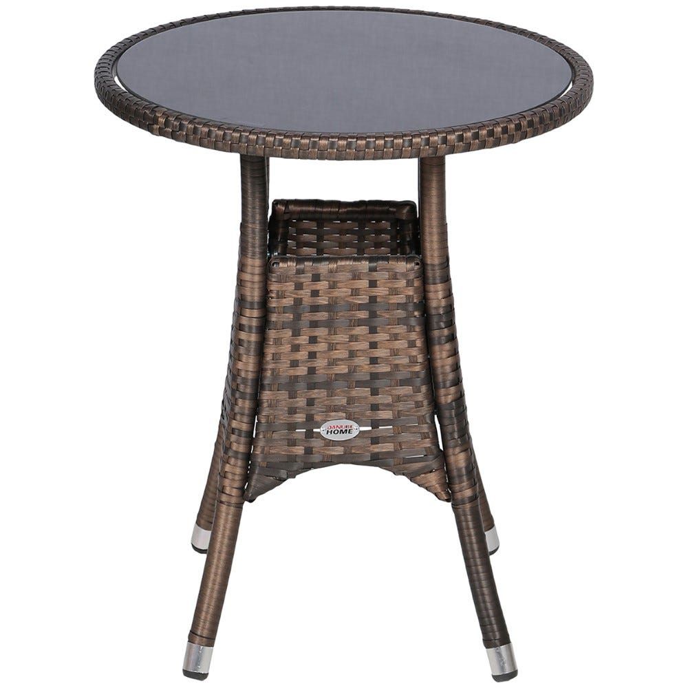 Buy Darlene 1 + 2-Seater Rattan Balcony Set - Brown Online | Danube ...