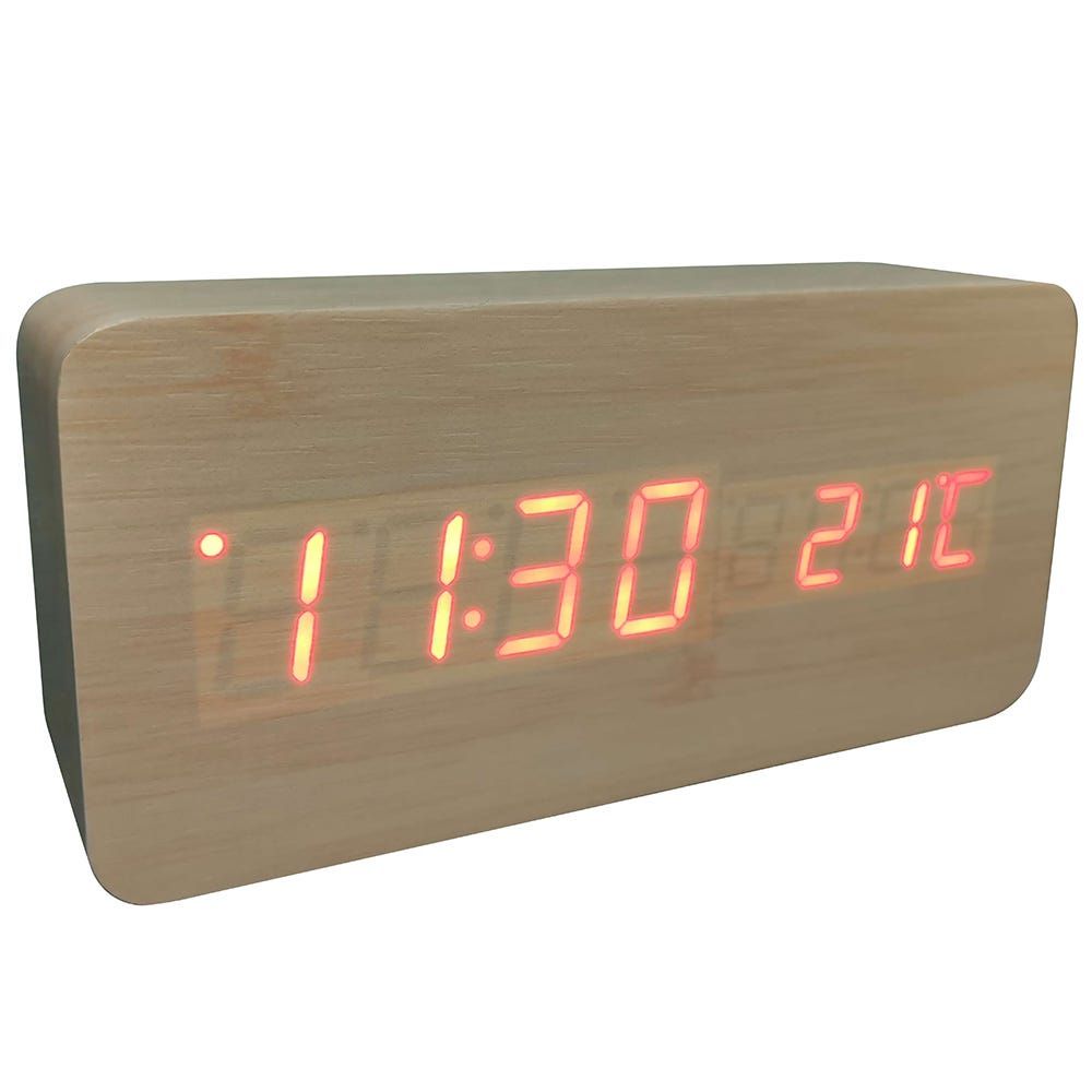 Stolpa Led Clock White 15x3.9x6.8cm