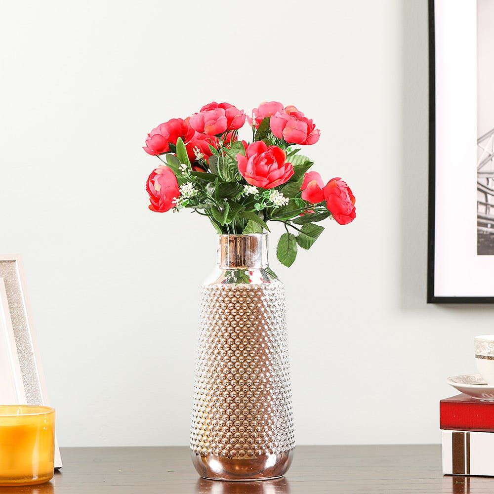 Buy Maxime Conical Vase Silver 11.5x11.5x27.5CM Online | Danube Home UAE