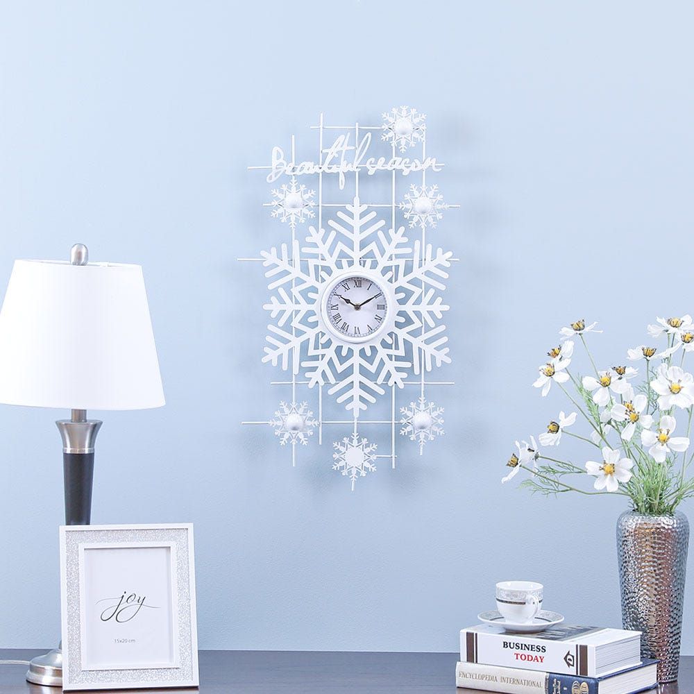 Buy Stolpa Beautiful Season Wall Clock- White Online | Danube Home UAE