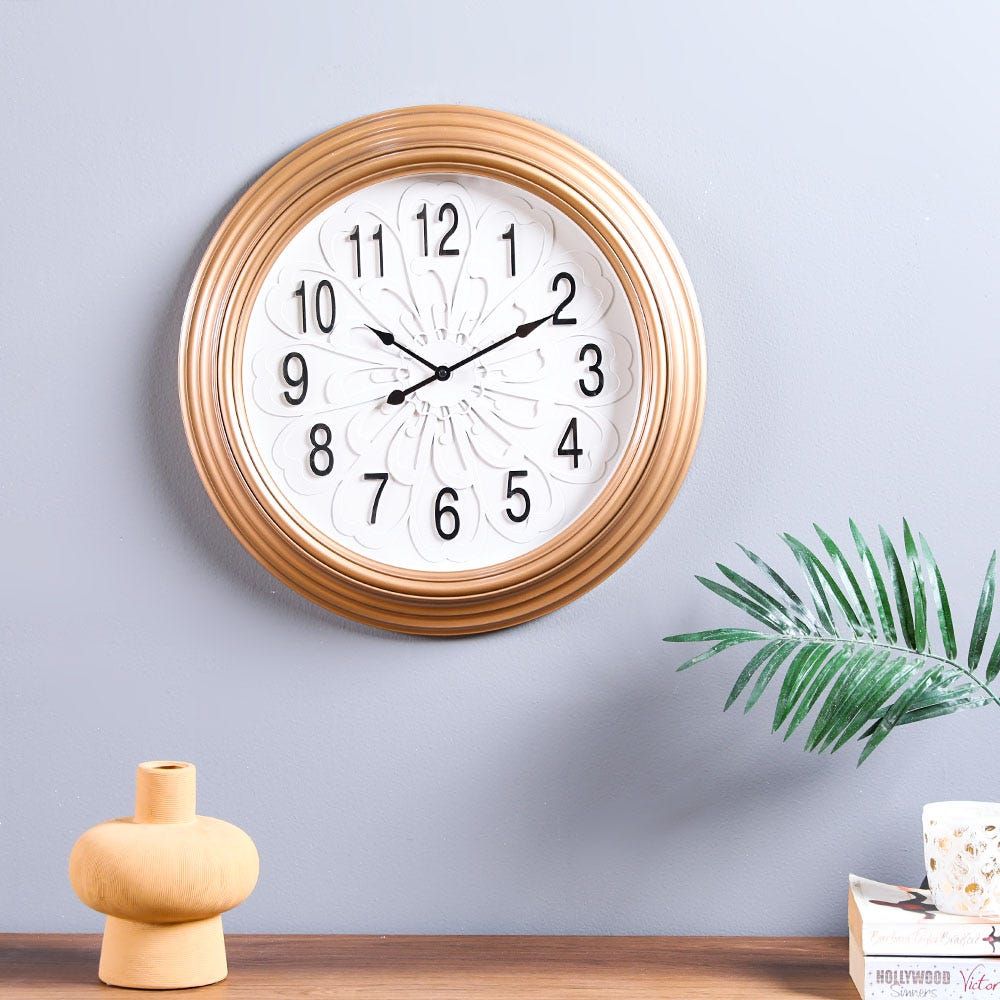 Buy Lexie Wall Clock Gold 20 Inch-ON Online in Oman | Danube Home