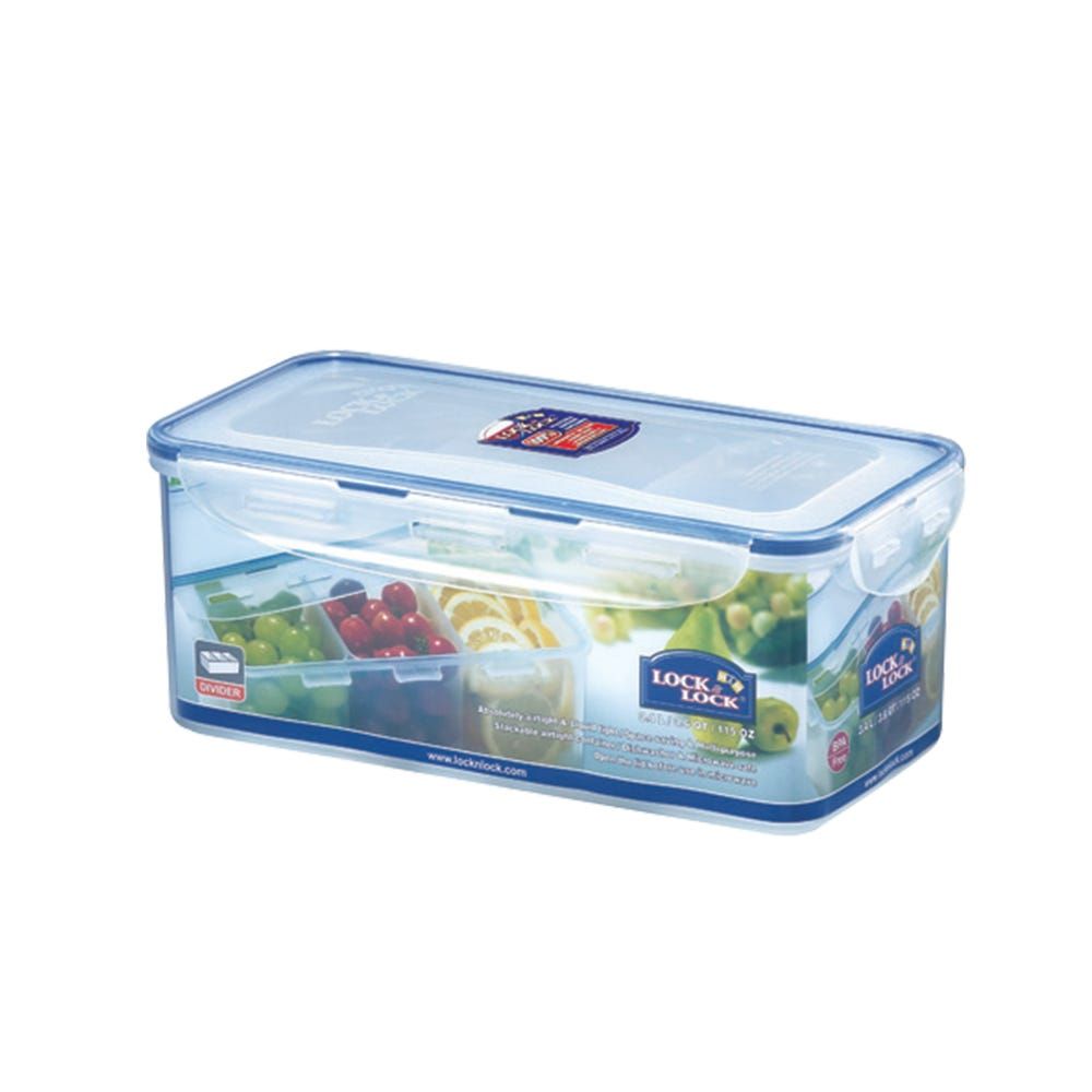 Buy Lock & Lock Food Container Rectangle With Divider 3.4 Liter ...