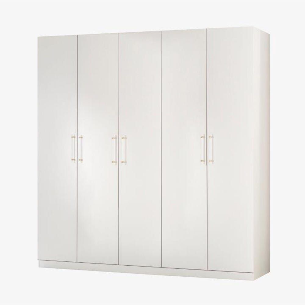 Buy Treyton 6 Door Wardrobe-Pearl White / Golden Online | Danube Home UAE