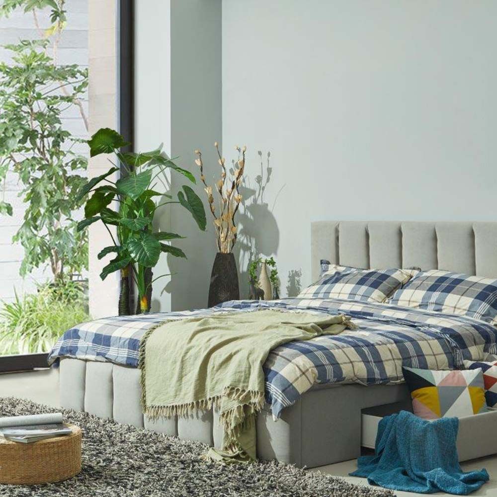 Buy Wilcon 180X200 King Bed-Grey Online | Danube Home UAE