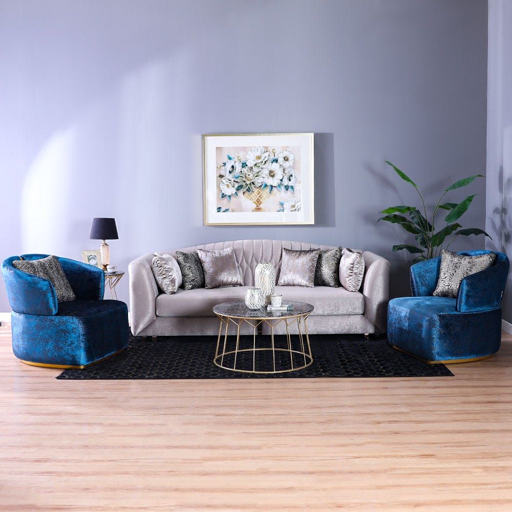 Buy Larissa 3+1+1 Seater fabric Sofa Online | Danube Home UAE