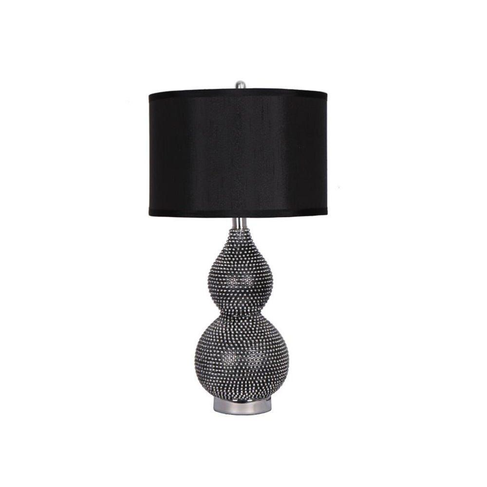 Buy Akira Ceramic Table Lamp - Silver Grey / Black Online | Danube Home UAE
