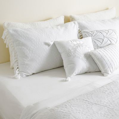 Buy Allure Kilanny 7- Piece Super King Comforter Set 260x260 Cm White ...
