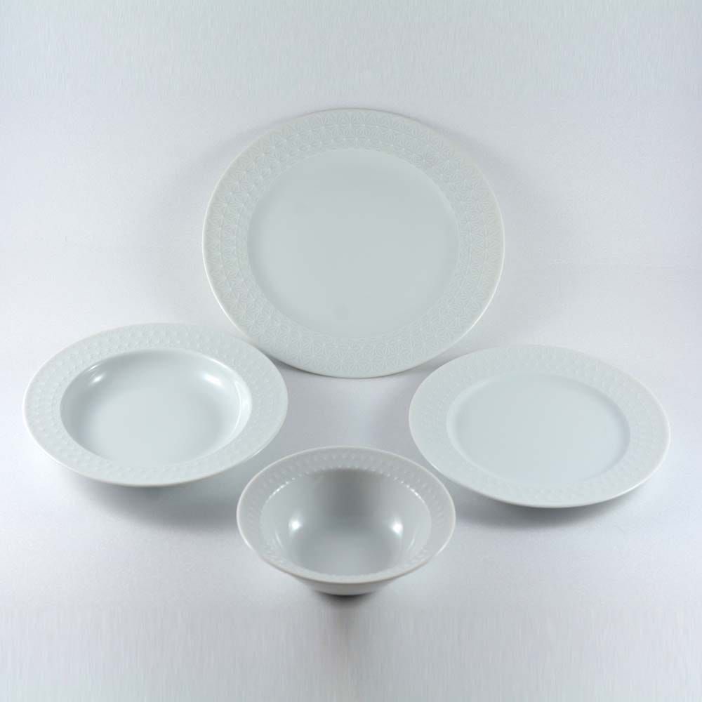 Buy Kutahya Inci 24-Pc Dinner Set - White Online | Danube Home UAE