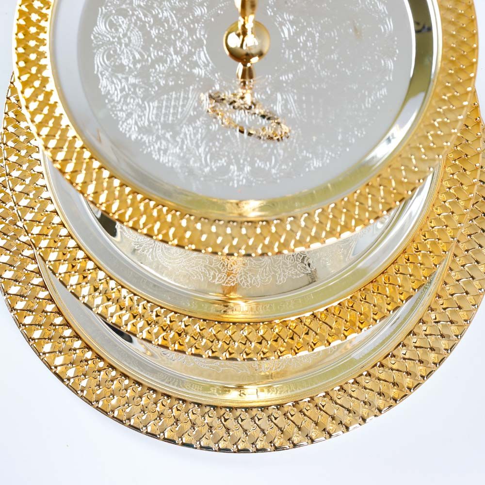 Buy Round Serving Tray Sg 3 Tier TT007 - C-TT007 Online | Danube Home UAE