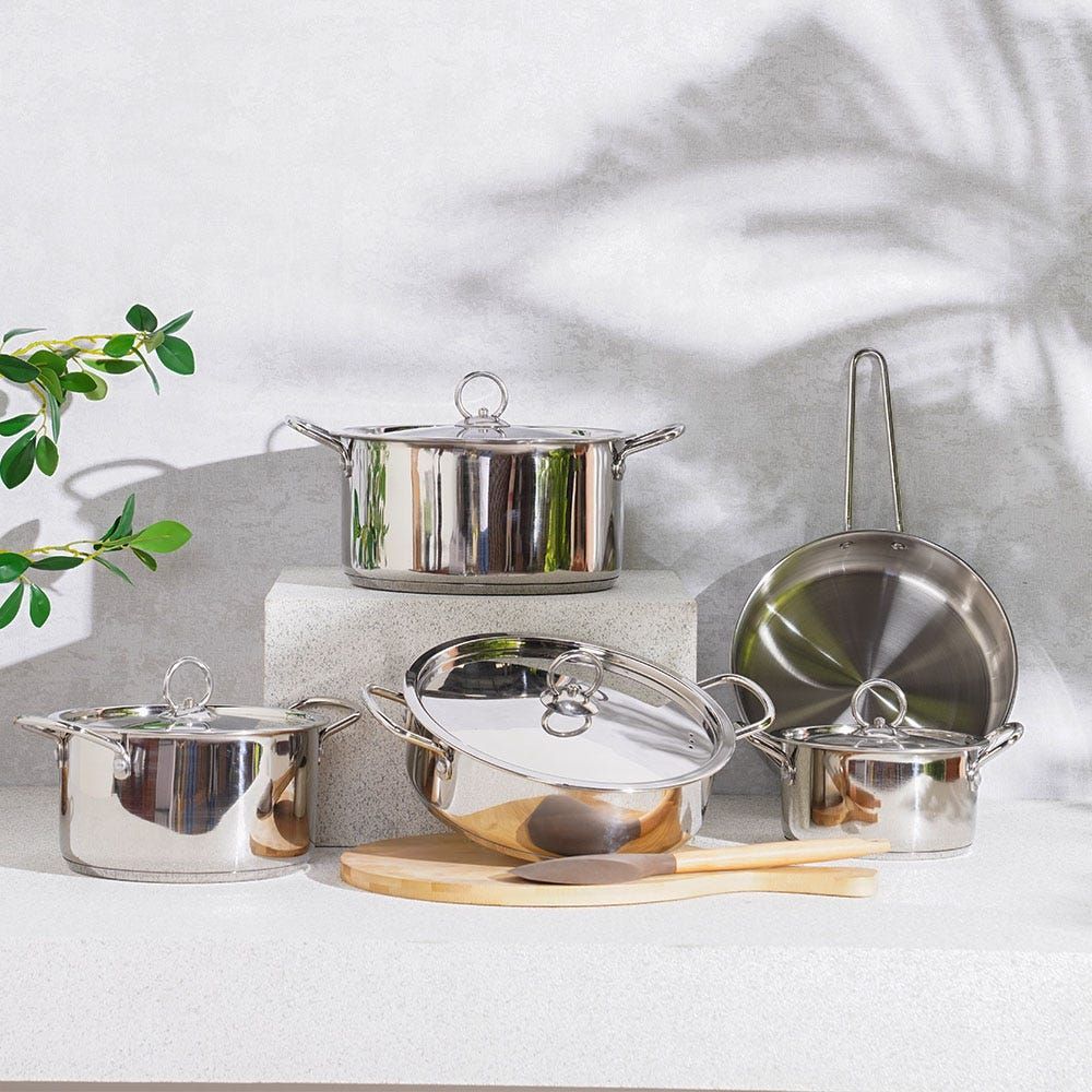 Buy Celina 9 Pc Encapsulated Bottom Cookware Set Online | Danube Home UAE