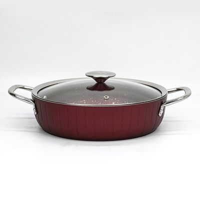 Buy Ozo 7-Pc Granite Cookware Set - Red Online | Danube Home UAE