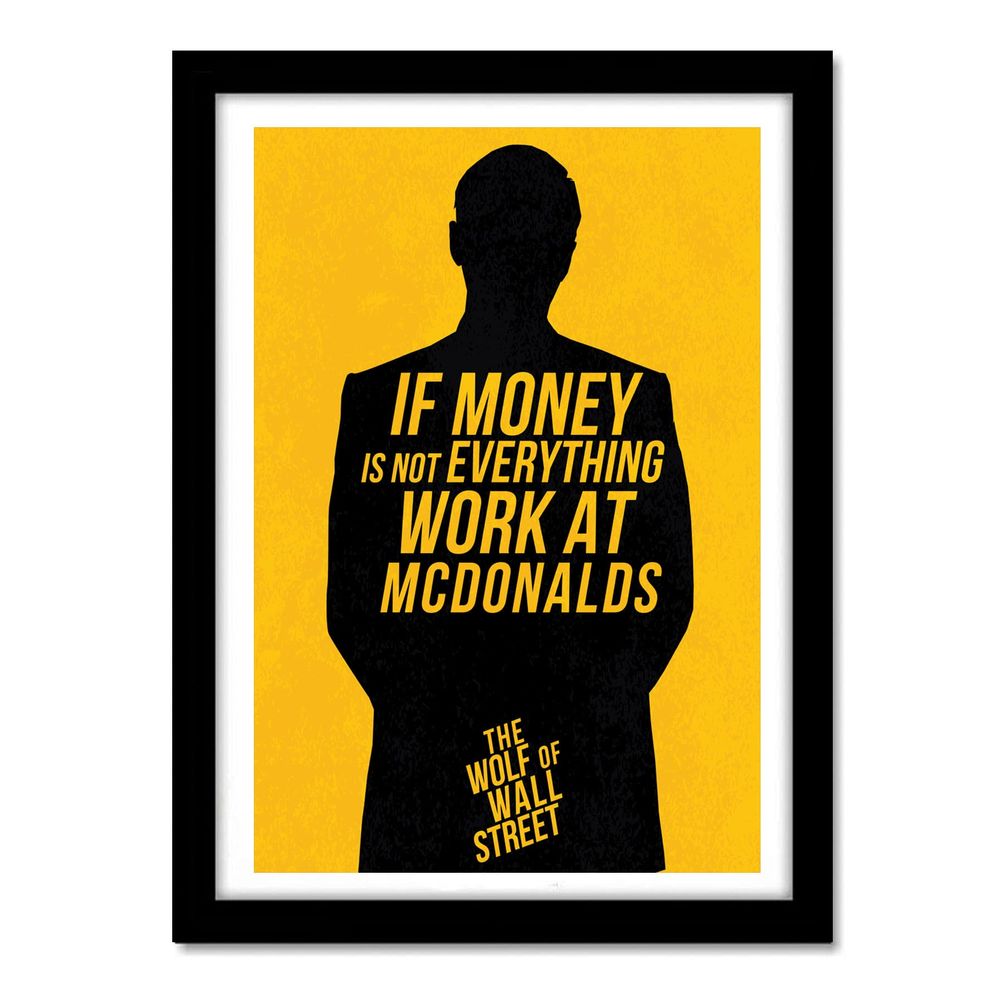 Buy ALAYRA Wolf of Wall Street Movie Poster Wooden Frame for Room and ...