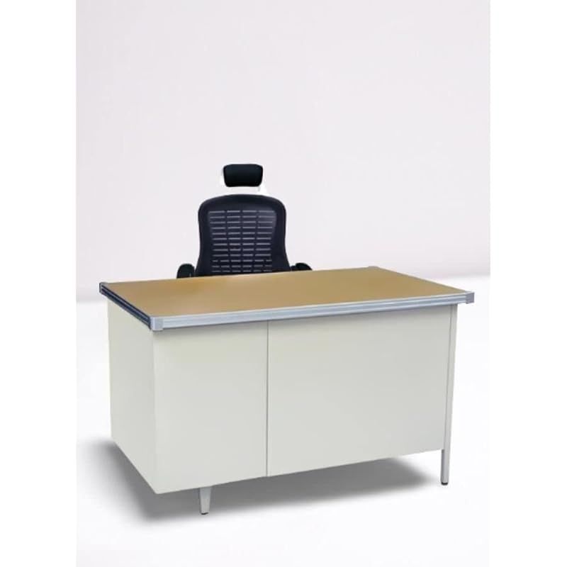 Buy 3 Drawer Wooden & Steel Office Table, Office Desk, Computer Table ...