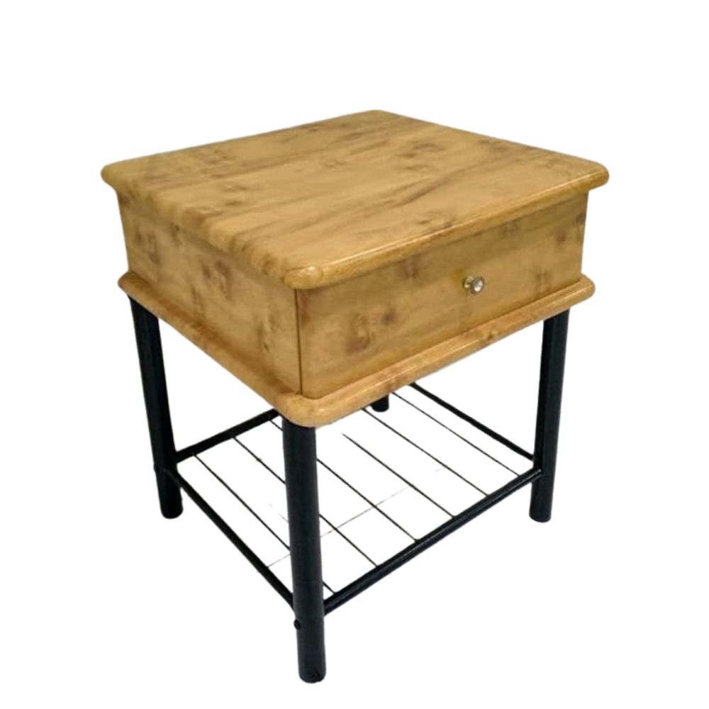 Buy Modern Home Wooden Steel Side Table Coffee Table Drawer Table ...