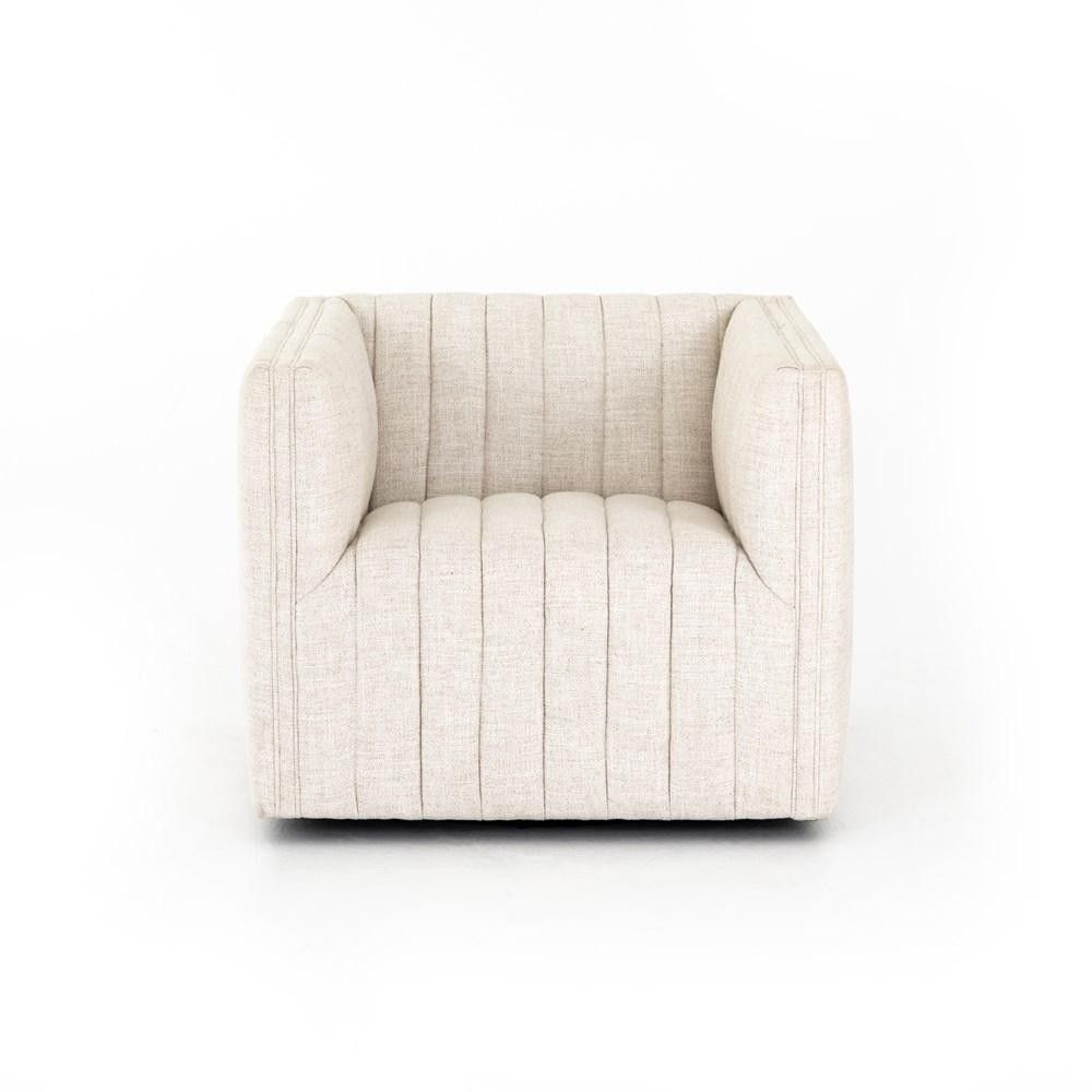 Buy Augustine Channel Tufted Chair-Ivory Velvet Fabric Online | Danube ...