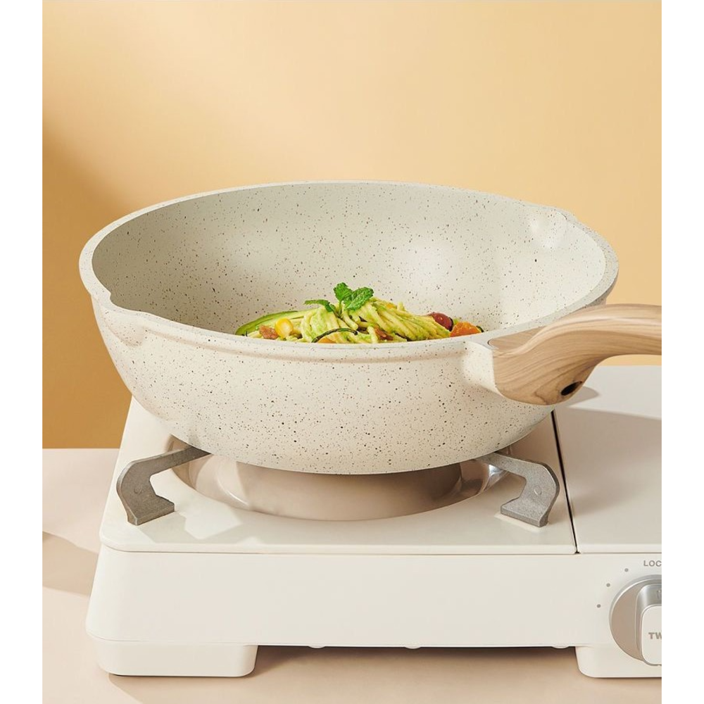 Buy Wok For Variety Cooking Healthy Cooking Non Stick Easy to Clean ...