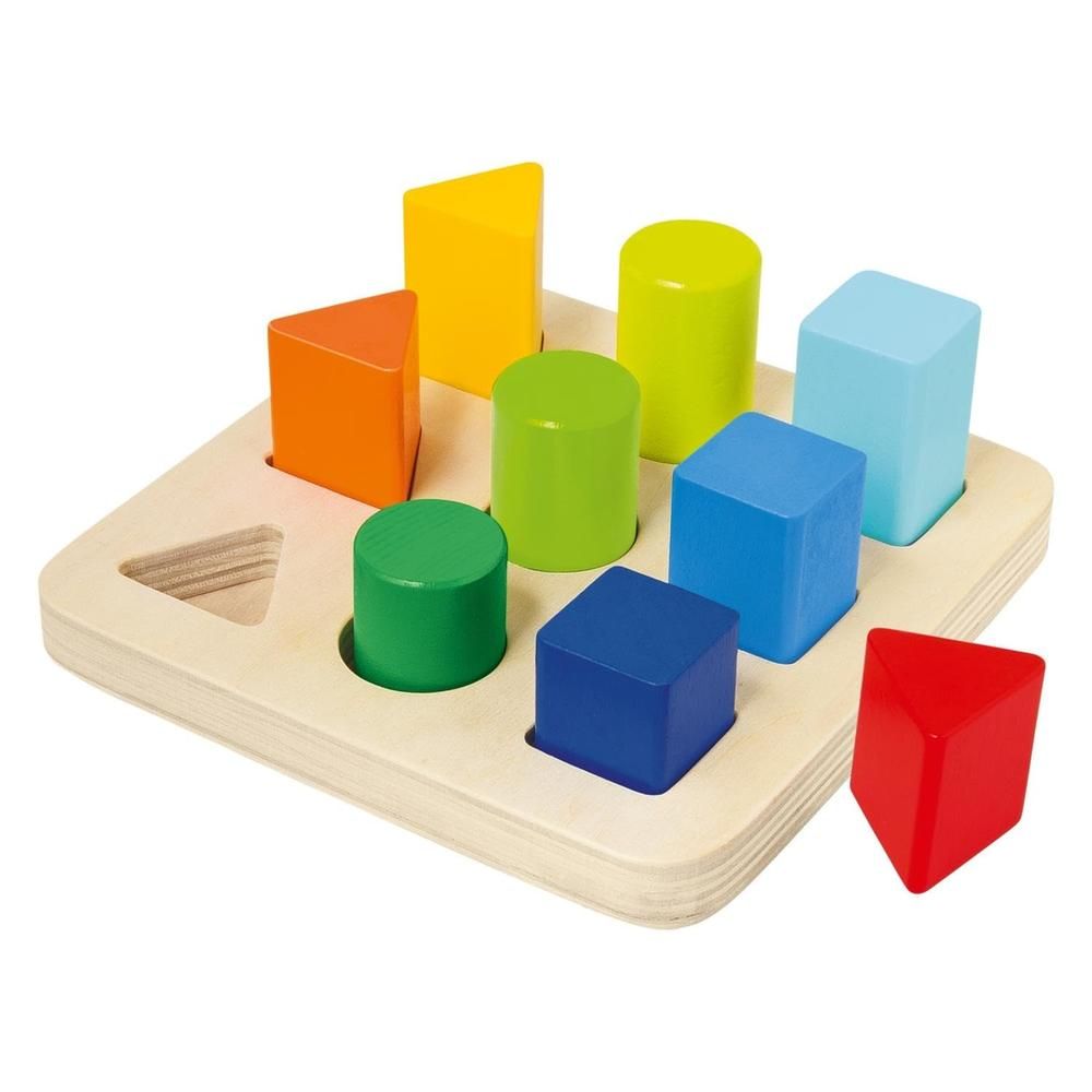 Buy Colorful Wooden Shape Matching Set for Toddlers Early Learning ...