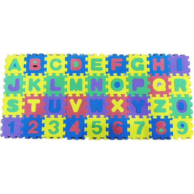 اشترِ 36 PCs Foam Puzzle Mats Alphanumeric (ABC, 123) Toys For Baby ...