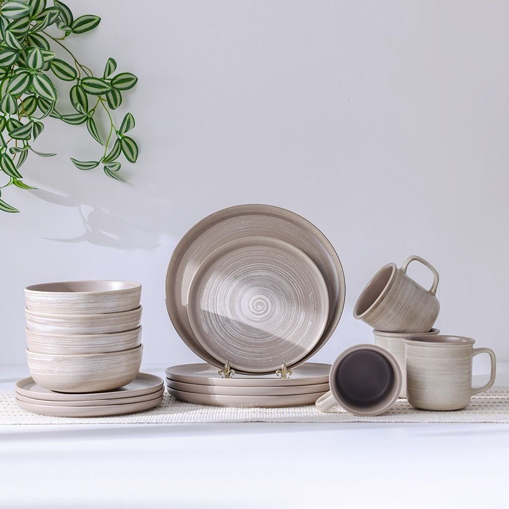 تسوّق Youthful bite 16-Piece Stoneware Dinner Set + 24 PC Cutlery Set ...