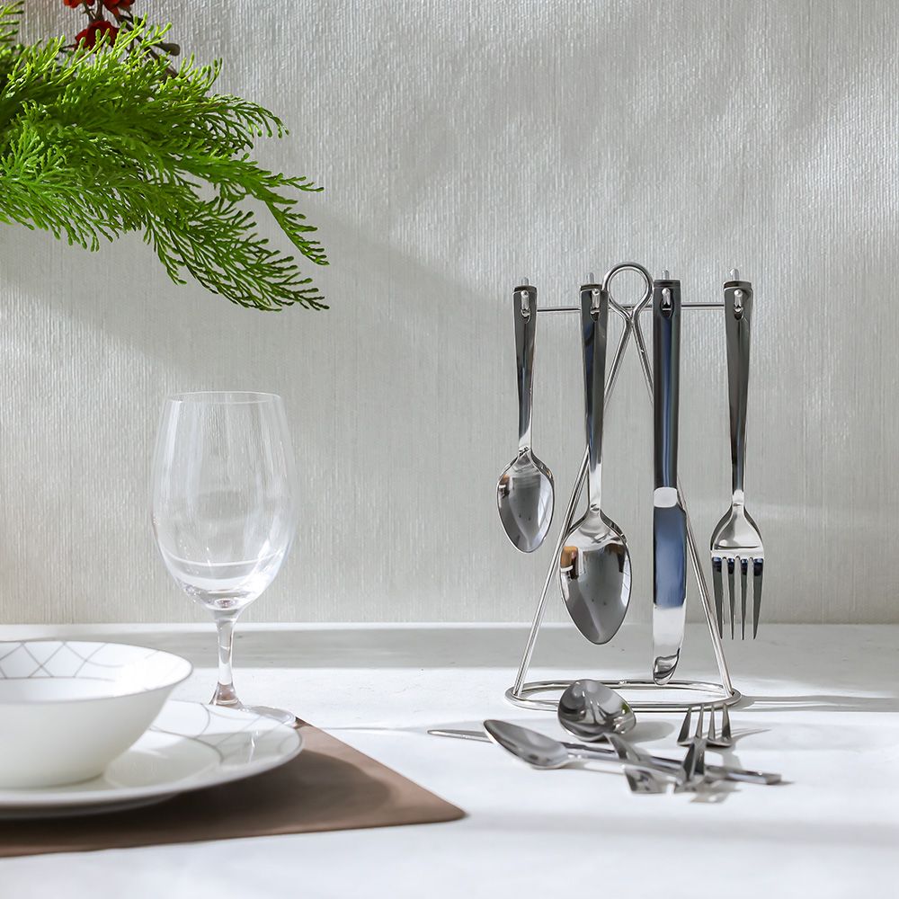 تسوّق Youthful bite 16-Piece Stoneware Dinner Set + 24 PC Cutlery Set ...