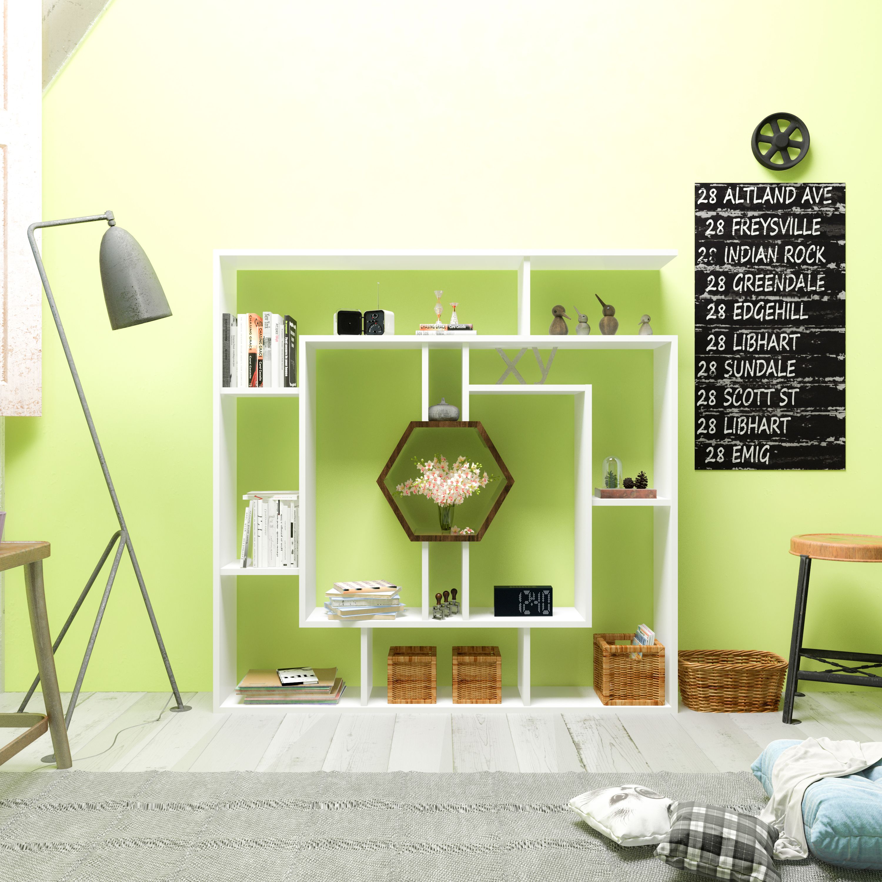 Buy Labrina 134 cm tall Bookcase | Display Unit, Bookshelf, Storage ...