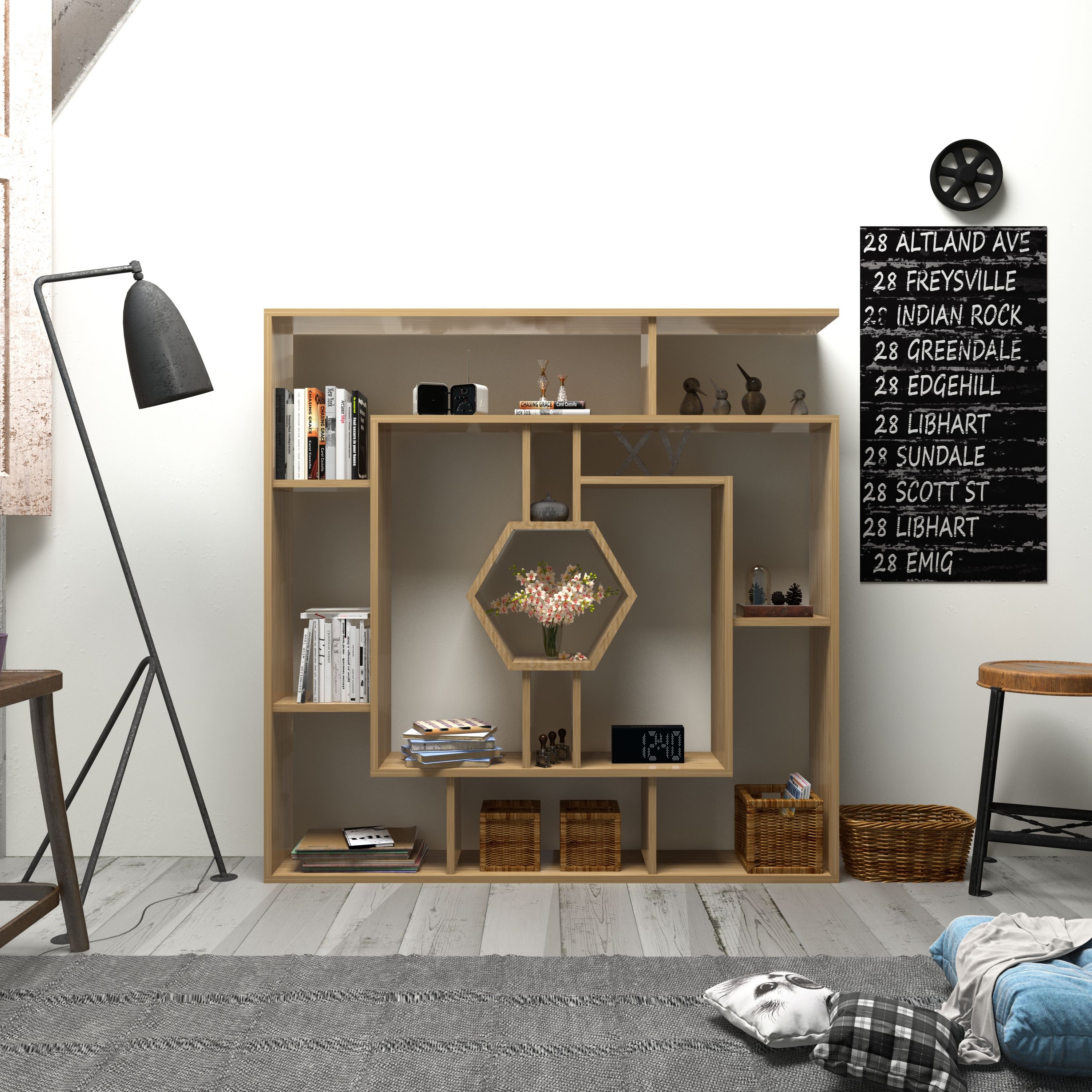 Buy Labrina 134 cm tall Bookcase | Display Unit, Bookshelf, Storage ...