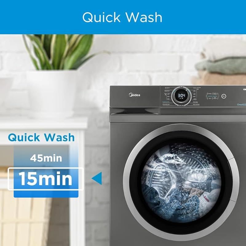 Buy Midea 7KG Front Load Washing Machine with BLDC Inverter Motor, 1400 ...