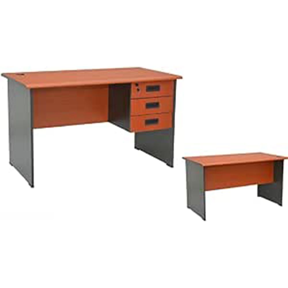 Buy Executive Wooden Office Desk with 3 Drawers & Key Lock, 140x70x75 ...