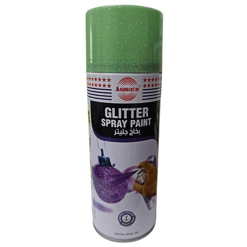 Buy Asmaco Glitter Spray Paint - Dark Green - 400 Ml - Set of 01 Online | Danube Home UAE