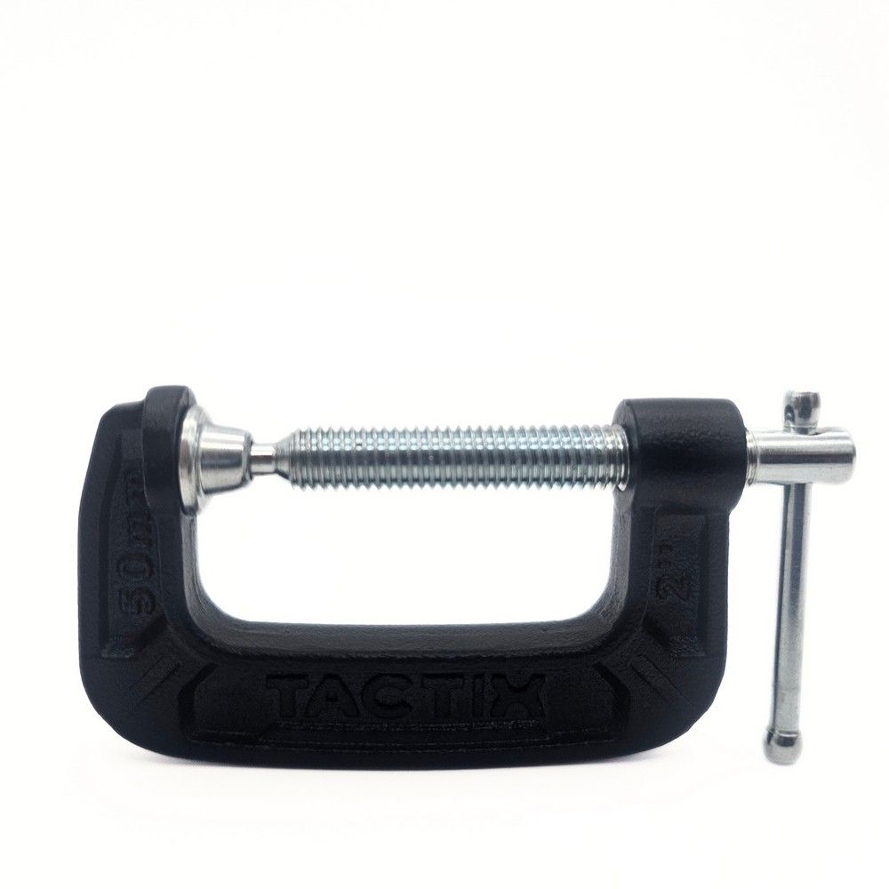 Buy Tactix C-Clamp 2 Inch (50mm), Heavy-Duty Cast-Iron Body, Industrial ...